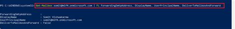 check mail forwarding status in microsoft office 365