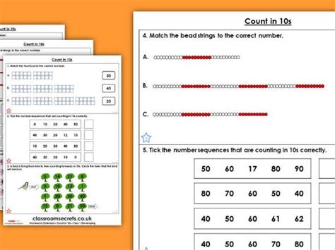 Free Year 1 Count In 10s Summer Block 1 Maths Homework Extension