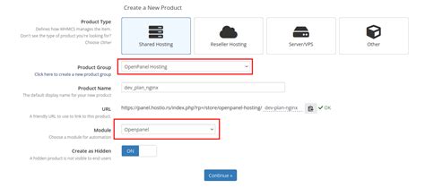 OpenPanel Account Provisioning WHMCS Marketplace