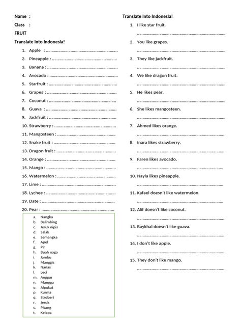 kelas 2 part 1 fruit pdf