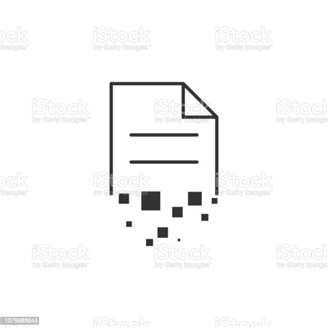 파괴 문서 라인 아이콘 모바일 응용 프로그램 웹 사이트 또는 데스크톱 응용 프로그램에 대 한 간단 하 고 현대 평면 벡터 일러스트 레이 션 0명에 대한 스톡 벡터 아트 및