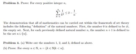 Solved Problem Prove For Every Positive Integer N N Chegg Com