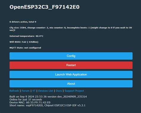 Configuring Openbeken On Esp32 With 4mb Default Using Sdkconfigdefaultsesp32