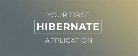 tu primera aplicación de hibernate