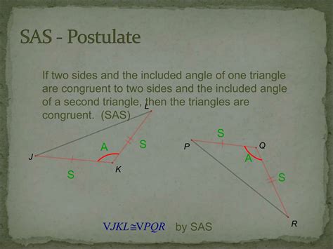 TRIANGLE CONGRUENCE SSS ASA SAS And AAS PPT