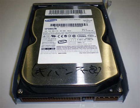 SAMSUNG 80GB SpinPoint SP0802N ハードディスク HDD 分解 解体 写真