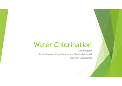 Water Chlorination Disinfection Methods And Calculations