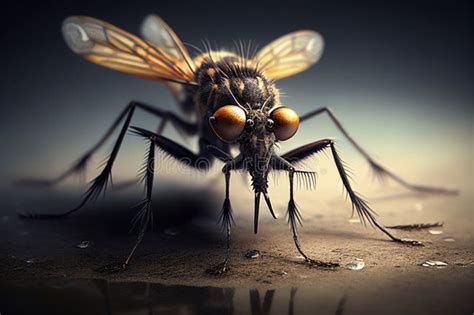 Close Up Mosquito Generative Ai Stock Illustration Illustration Of Sucking Mosquito 273444088