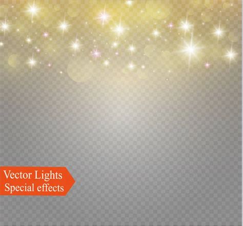 Зірка на прозорому фоні світловий ефект векторна ілюстрація вибух з блискітками Стоковий