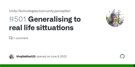 generalising to real life sittuations · issue 501 · unity technologies com unity perception
