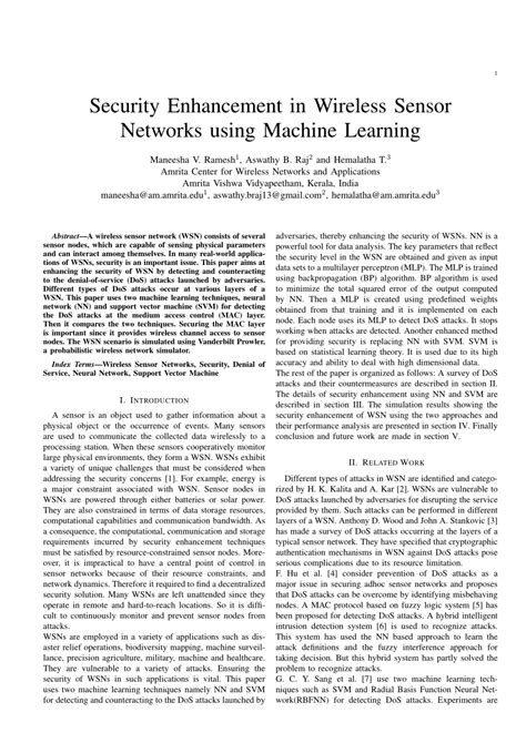 pdf security enhancement in wireless sensor networks using machine