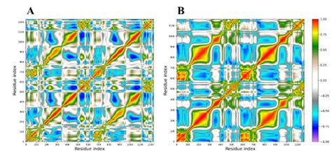 Dynamic Cross Correlation Matrices Obtained From Pca Analysis Of The
