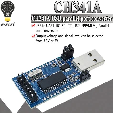 CH Programmer USB UART IIC SPI Convertor Parallel Port Onboard Operating Indicator Lamp Board
