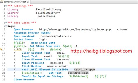 Data Driven Testing In Robot Framework ~ Automation Testing Tutorials