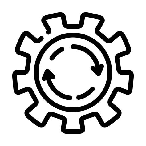 Cogwheel Erp Line Icon Vector Illustration 17323094 Vector Art At Vecteezy