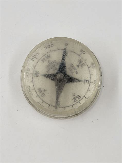 Vintage Chicago Apparatus Co Small Button Compass Made In Usa Ebay