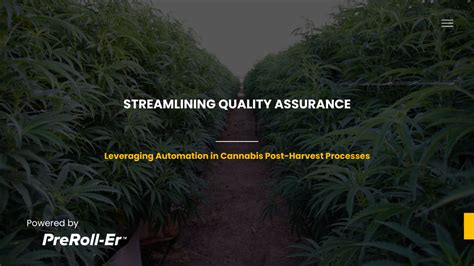 Streamlining Quality Assurance Leveraging Automation In Cannabis Post