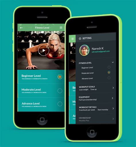 Fitness And Gym Mobile App Ui Ux And Website Design By Uikreative