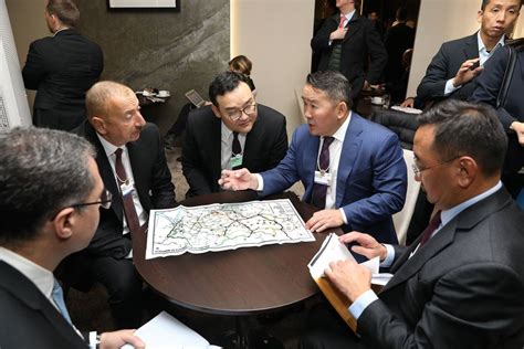 Монгол Улсын Ерөнхийлөгч Х Баттулга Бүгд Найрамдах Азербайжан улсын Ерөнхийлөгч Илхам Алиев нар