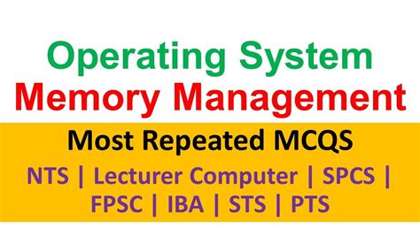 10 Mcqs Operating System Memory Management Most Repeated Question Youtube