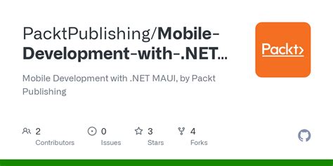 Github Packtpublishingmobile Development With Net Maui Mobile Development With Net Maui