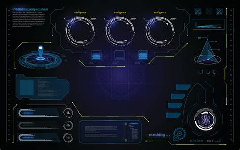 Abstract Ui Hud Interface Futuristic Data Processing Screen Template