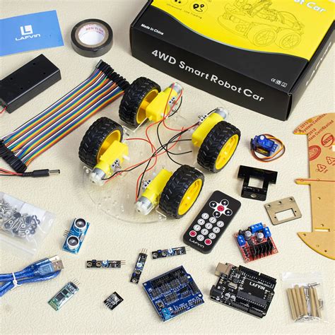 Multi Function WD Robot Car Kits With Ultrasonic Module
