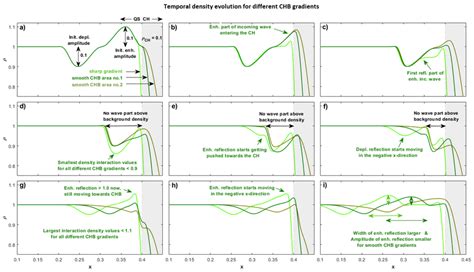 Temporal Evolution Of The Density Distribution For Different Initial