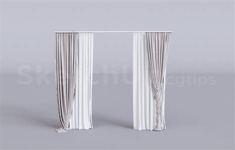 12448 Free Sketchup Curtain Model Download