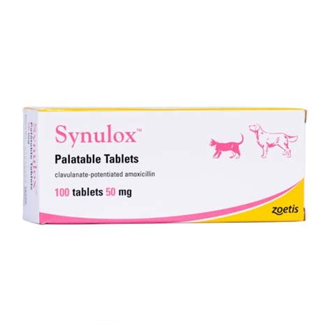 Buy Synulox For Dogs And Cats Palatable Tablets Online From 36p Uk Pets