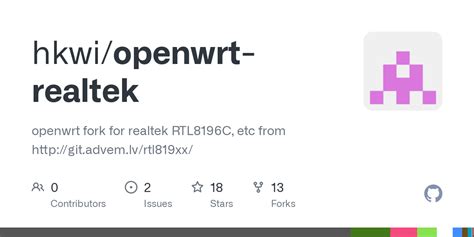 GitHub Hkwi Openwrt Realtek Openwrt Fork For Realtek RTL C Etc From Git Advem Lv