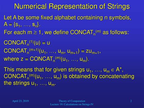 Numerical Representation Of Strings Ppt Download