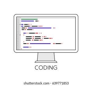 Coding Testing Process 3d Software System Stock Vector Royalty Free