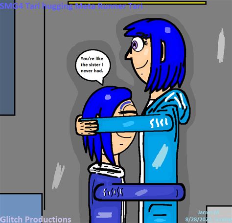 Smg4 Tari Hugging Meta Runner Tari Redraw By Me By Cvgwjames On