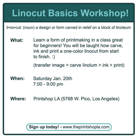 Linocut And Relief Printmaking — Print Shop La