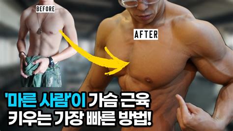 일반인이 가슴근육 키우려면 무조건 ‘이 운동 하세요 벌크업을 위한 가슴운동 꿀팁 Youtube