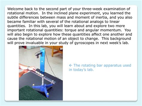 PPT Lab 8 Rotational Motion II The Rotating Bar PowerPoint Presentation ID 2081816