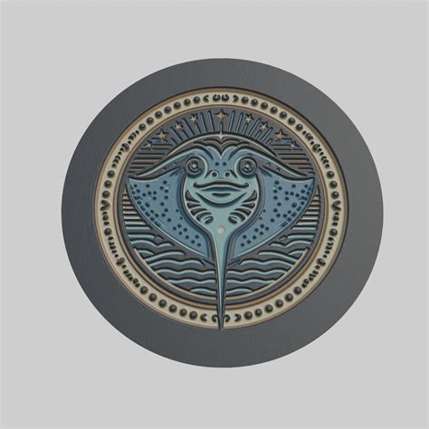 3d File Stingray Medallion Stingray 3d Print Model 🐊 ・3d Printer Design To Download・cults