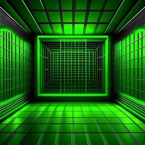 Premium Photo 3d Wireframe Green Grid Room Texture Background