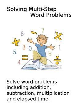Multi Step Word Problems By Michelle Griz Tpt