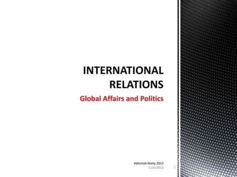 2013 2014 International Relations Lecture Slides Ppt