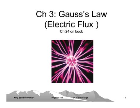 Gausss Law And Electric Flux Presentation