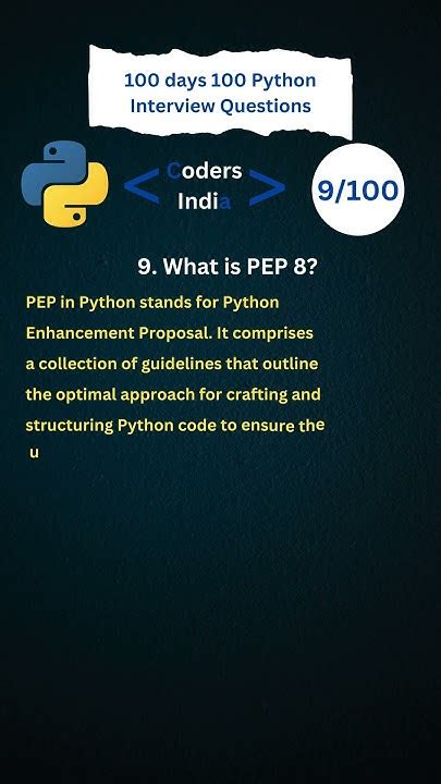 Day 9 Pythoninterview Pythoninterviewquestions Codersindia Pythoncourseinhindi
