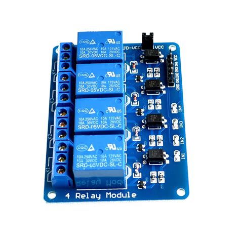 Modulo Rele 5V 4 Canales Con Optoacoplador Moviltronics