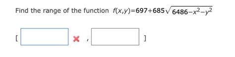 Solved Find The Range Of The Function Chegg Com Solved Find The Range Of The Function Chegg Com