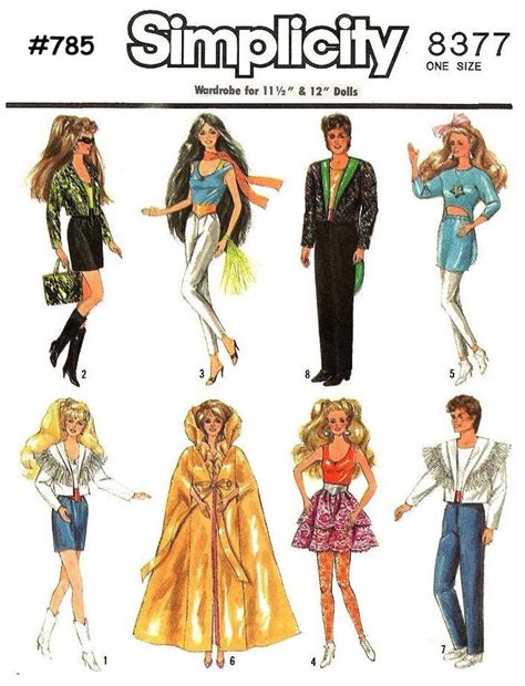 11 12 Inch Doll Clothes Pattern Pdf Sewing Pattern Simpli Licityy 8377