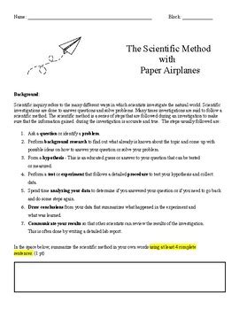 Scientific Method Lab By Biology Resources By Mrs Mellen TPT