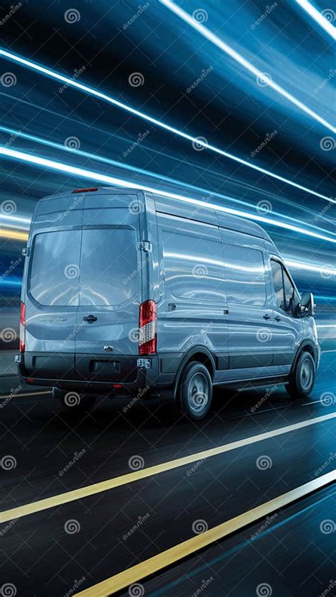 White Van Speeds Against Dynamic Streaks Symbolizing Urgency And Swift