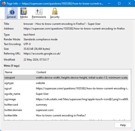 Browser How To Know Current Encoding In Firefox Super User