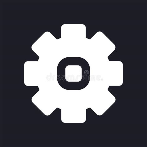 Settings Dark Mode Glyph Ui Icon Stock Vector Illustration Of Mode